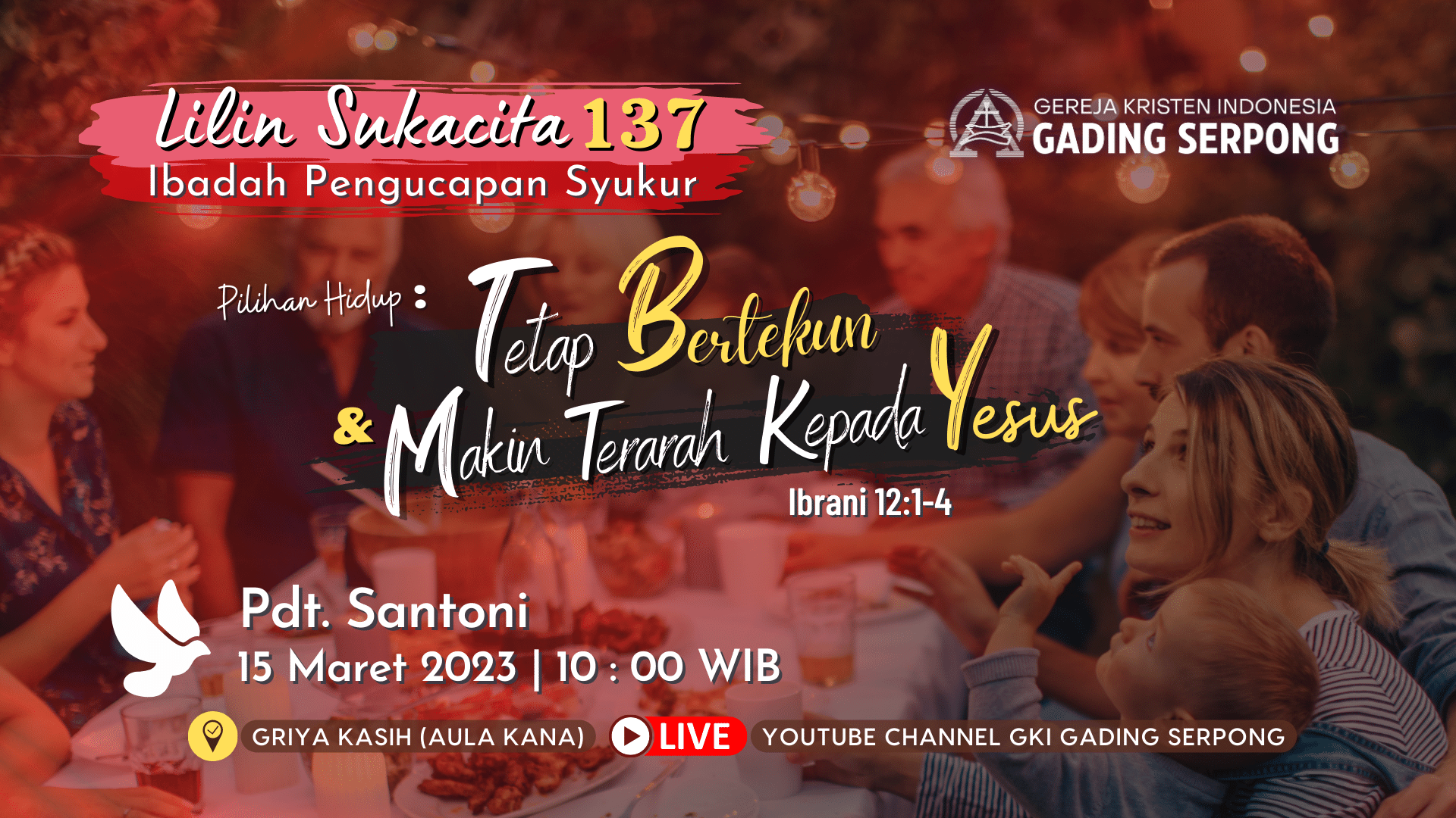 Persekutuan Usia Indah GKI Gading Serpong | 15 Maret 2023 - GKI Gading Serpong